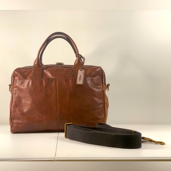 Fossil | Bags | Ends 424 Fossil Leather Laptop Tote Perfect For ...